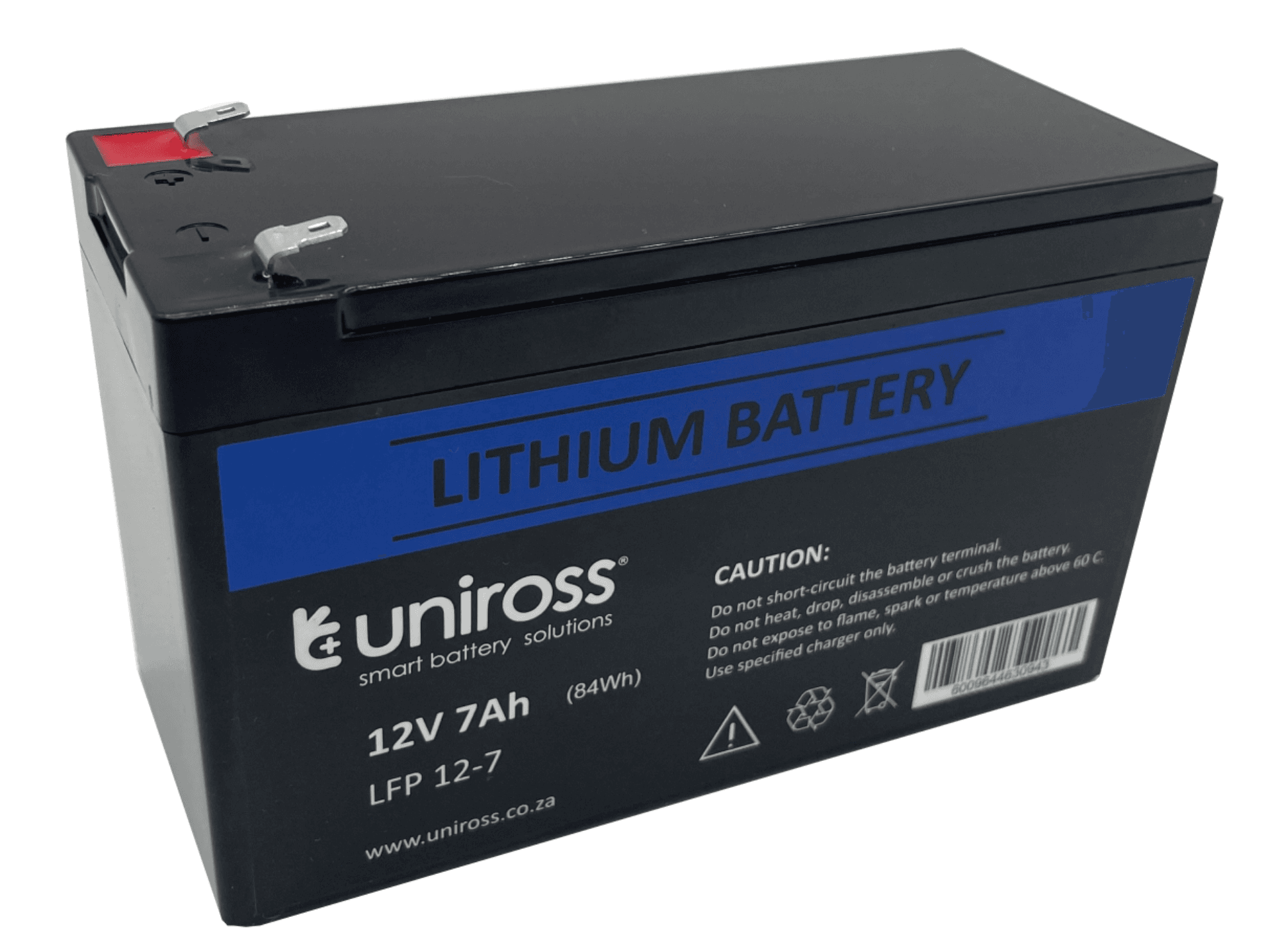 UNIROSS 12V 7AH LITHIUM BATTERY - ALARM ONLY - RSEC